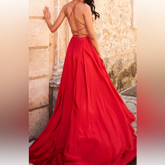 Dresses | Sherri Hill Red Open Back Prom Dress | Poshmark